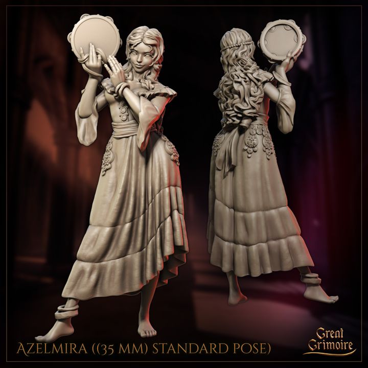 3D Printable Azelmira (standard pose) by Great Grimoire