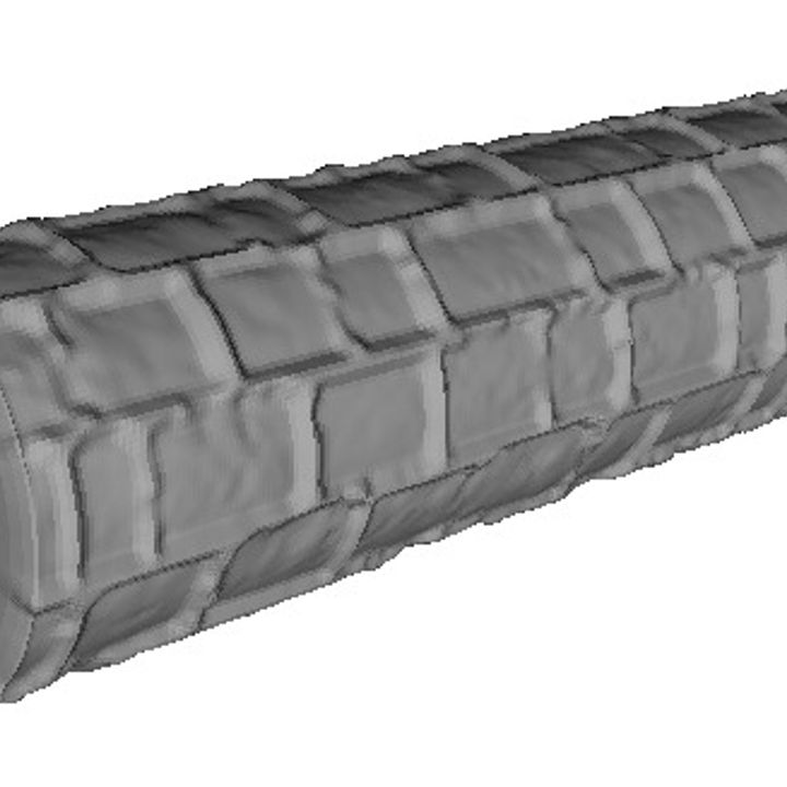 3D Printable cobblestone texture roller by Liam McDonald