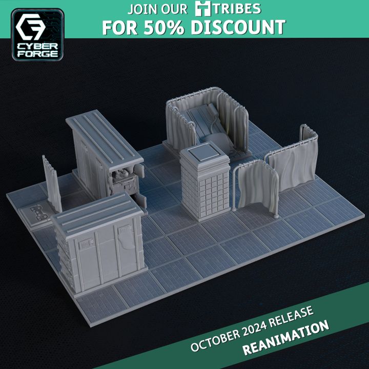 3D Printable Cyber Forge - October 2024 Release by Titan Forge Miniatures