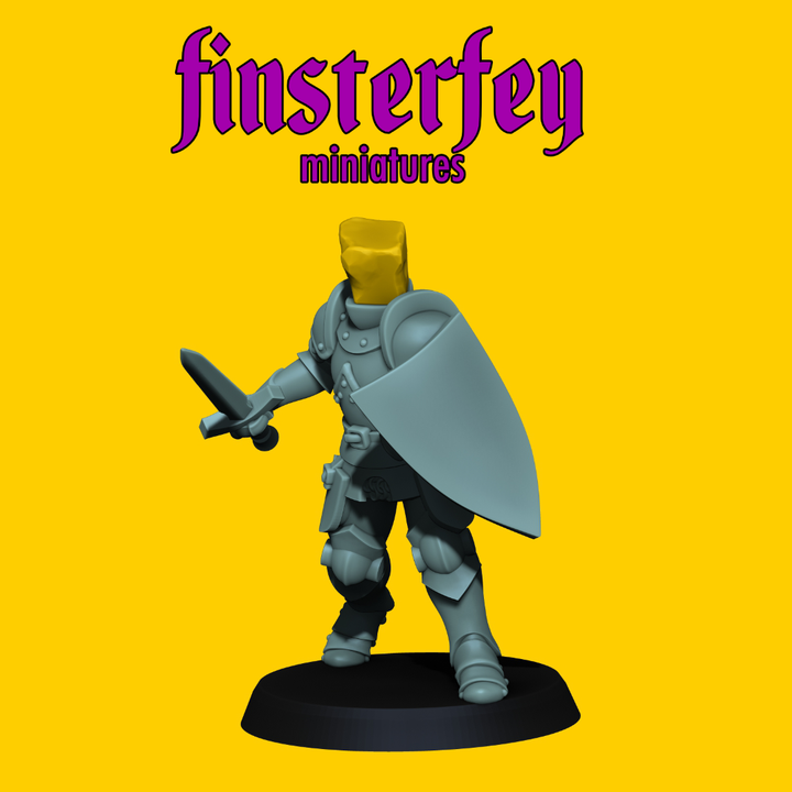 3D Printable Yellow Cube Knight by finsterfey
