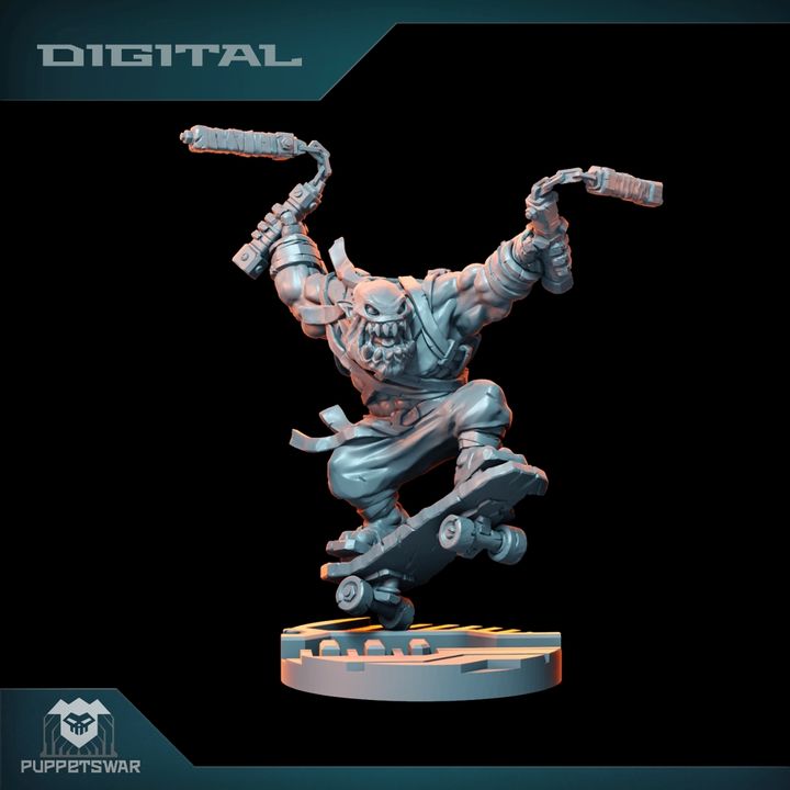 3D Printable Orc Ninja Family by Puppetswar Miniatures