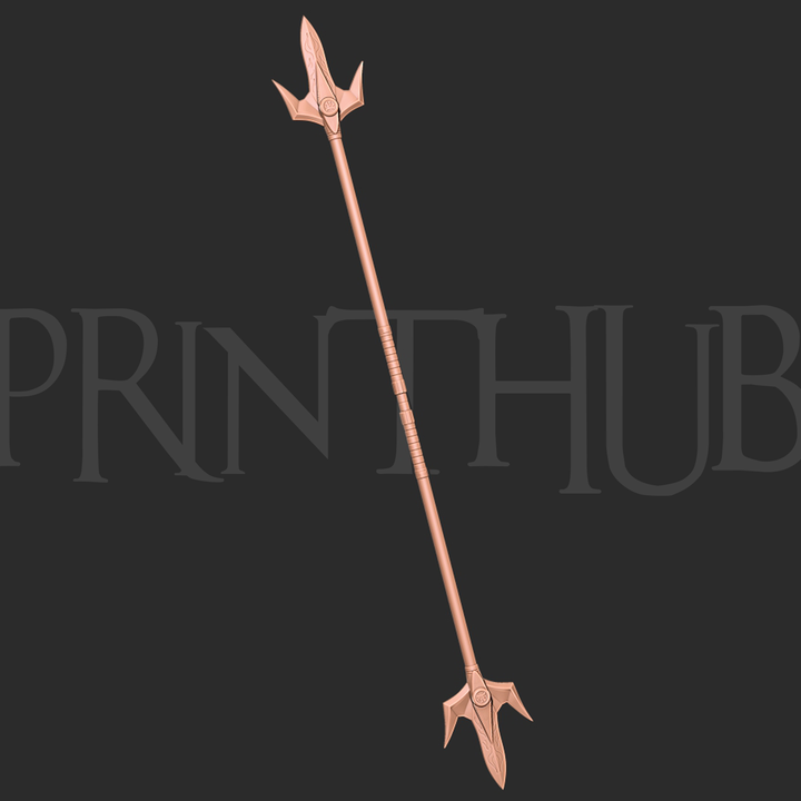 3D Printable MMPR - Blue Ranger Power lance 3d print model by Printhub