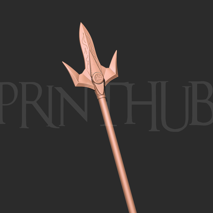 3D Printable MMPR - Blue Ranger Power lance 3d print model by Printhub