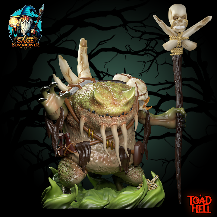 3D Printable Green Slaad Toad 2 - Toad Hell by Sage Summoner