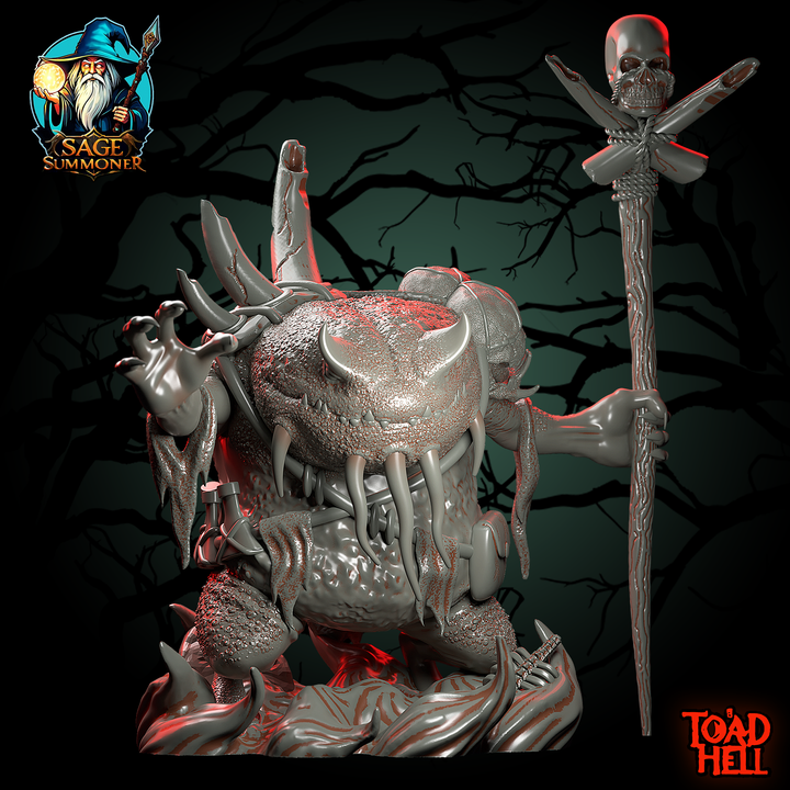 3D Printable Green Slaad Toad 2 - Toad Hell by Sage Summoner