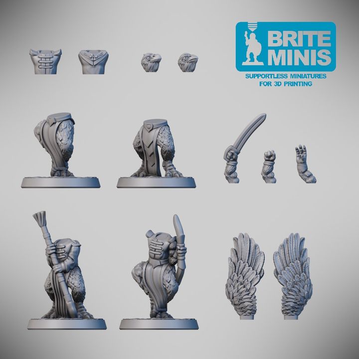 3D Printable Modular Birdfolk - Supportless & Easy to print - for FDM ...