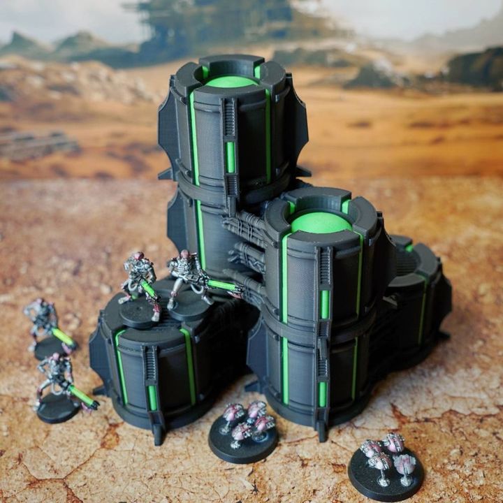 3D Printable Necromatons Generators WTC Containers by Tinker Junkie