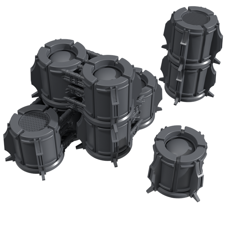 3D Printable Necromatons Generators WTC Containers by Tinker Junkie