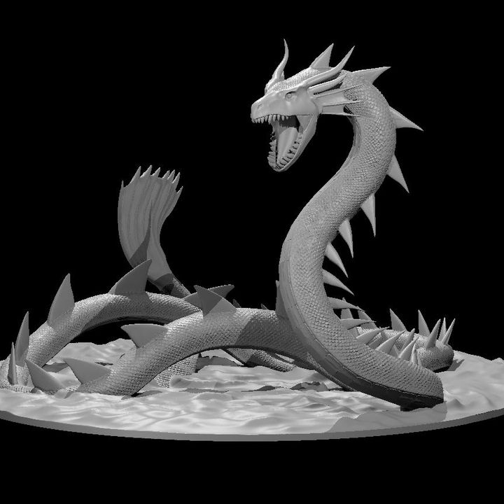 3D Printable Water Linnorm by Miguel Zavala