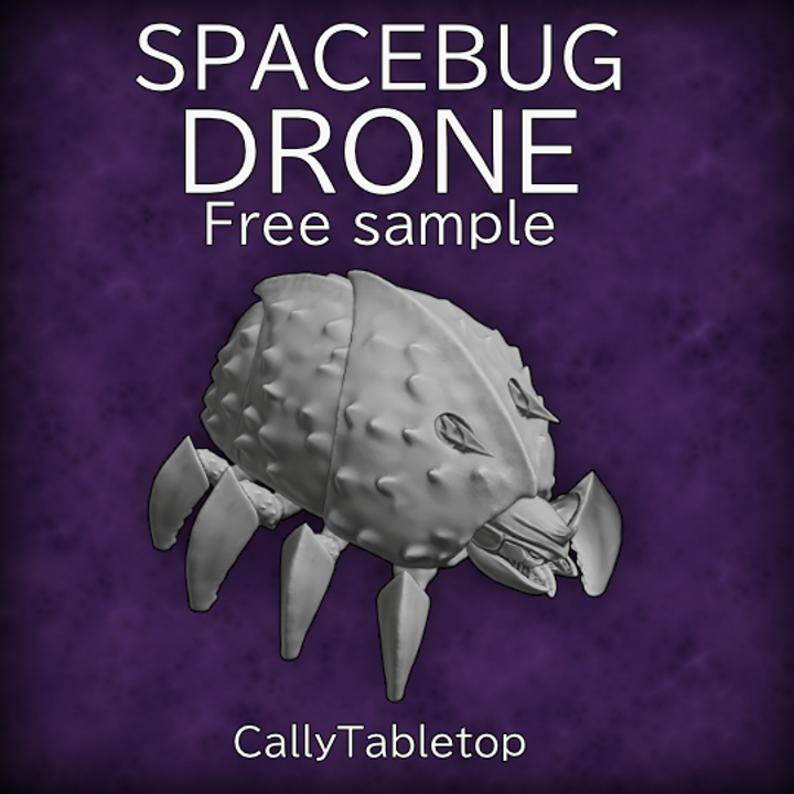 3D Printable Space Bug Drone - Free Sample by Cally Tabletop
