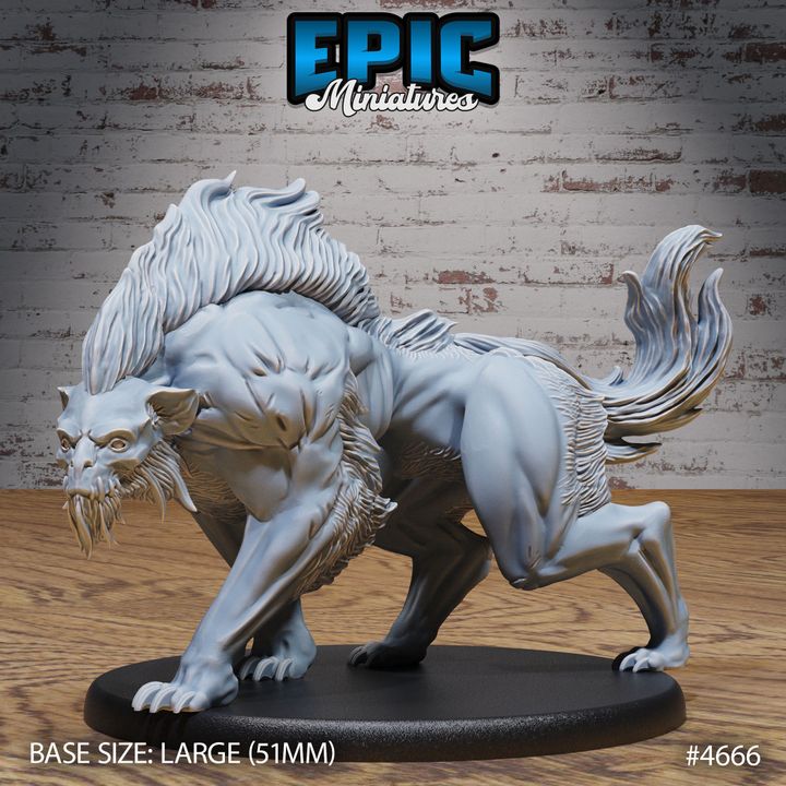 3D Printable Warg Beast Set / Dire Wolf / Wild Animal Creature / Evil ...