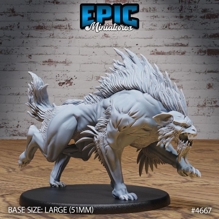 3D Printable Warg Beast Set / Dire Wolf / Wild Animal Creature / Evil ...