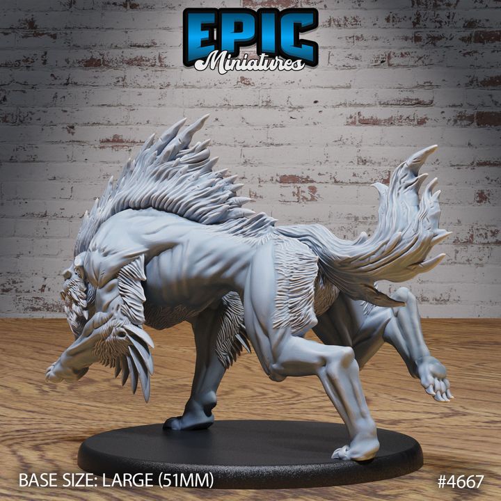 3D Printable Warg Beast Set / Dire Wolf / Wild Animal Creature / Evil ...