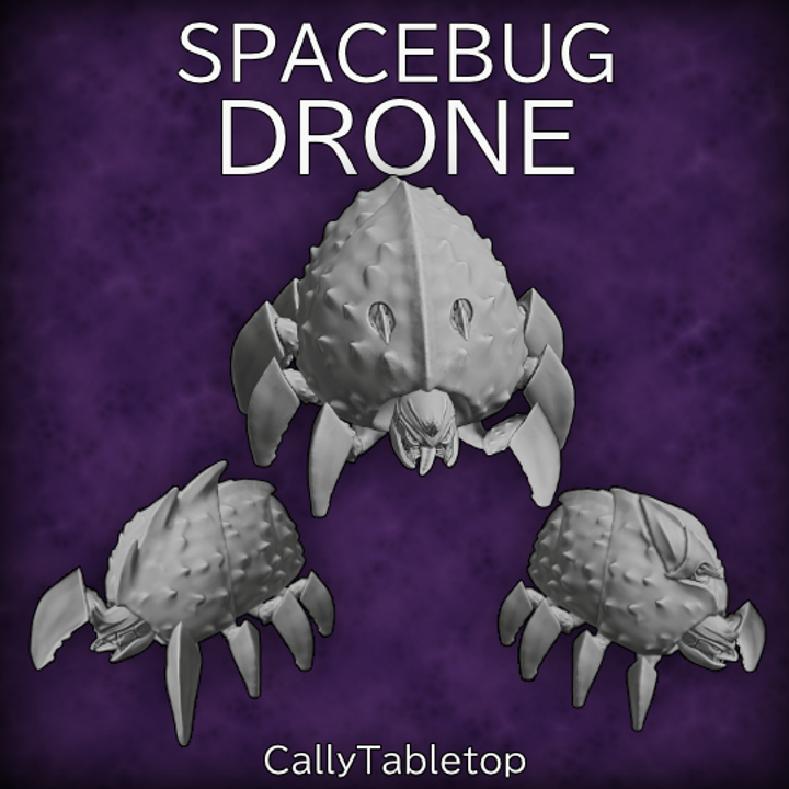 3D Printable Space Bug Drones by Cally Tabletop