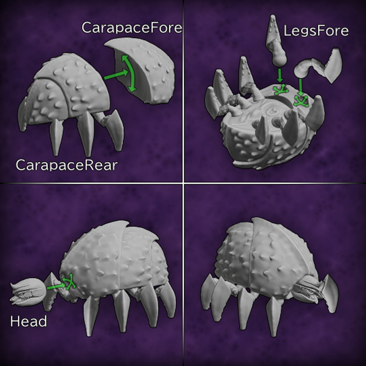 3D Printable Space Bug Drones by Cally Tabletop