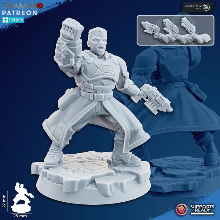 3D Printable Lieutenant Colonel 2 by Ghamak