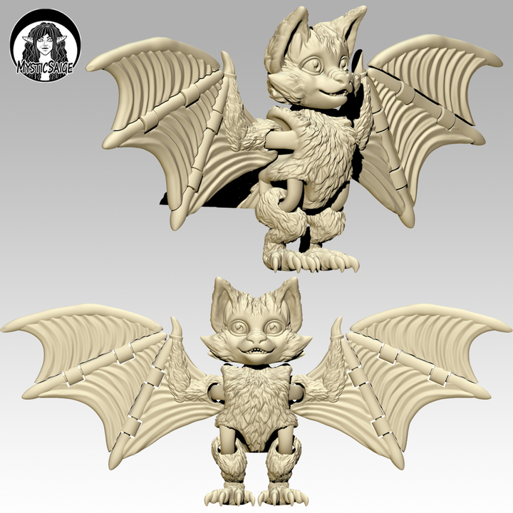 3D Printable Ahool - Chibi Cryptid by MysticSaige