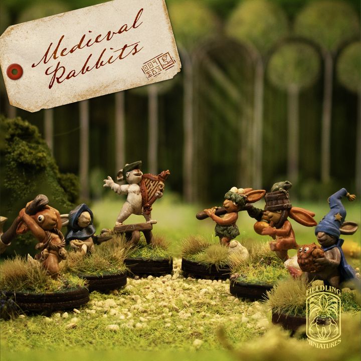 3D Printable Medieval Rabbits - 6 D&D Classes - Murderous Bunnies by ...