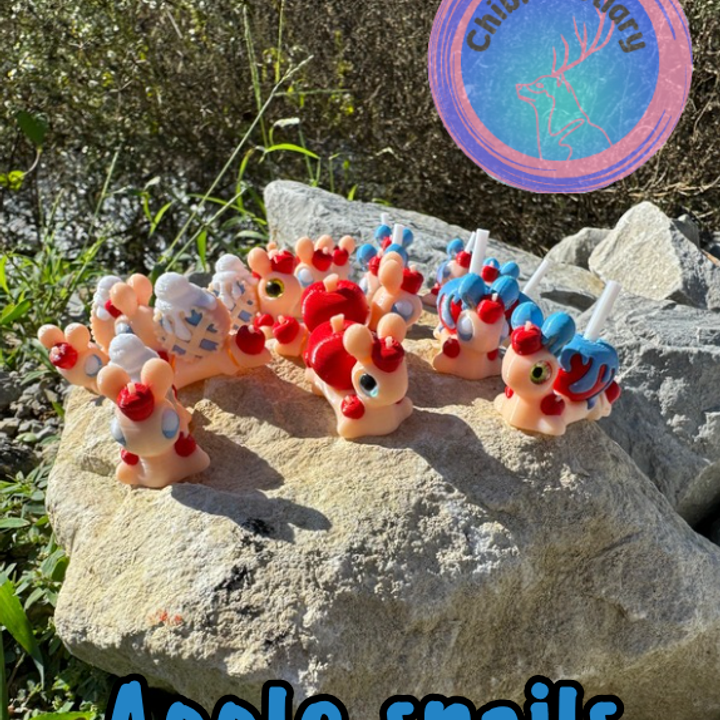 3D Printable Apple Snail Flexis by ChibiBestiary