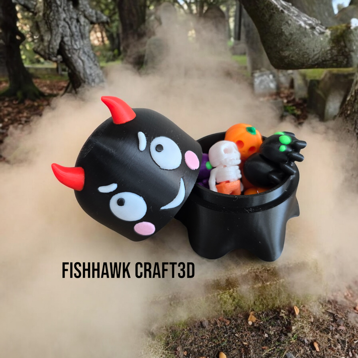 3D Printable Devil Ghost Container by Fishhawk Craft3D