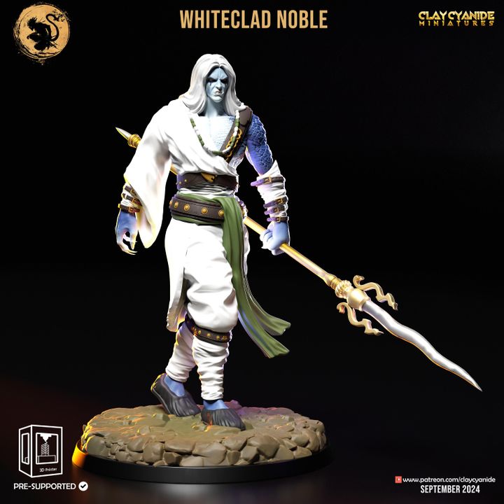 3D Printable Whiteclad Noble by Clay Cyanide Miniatures