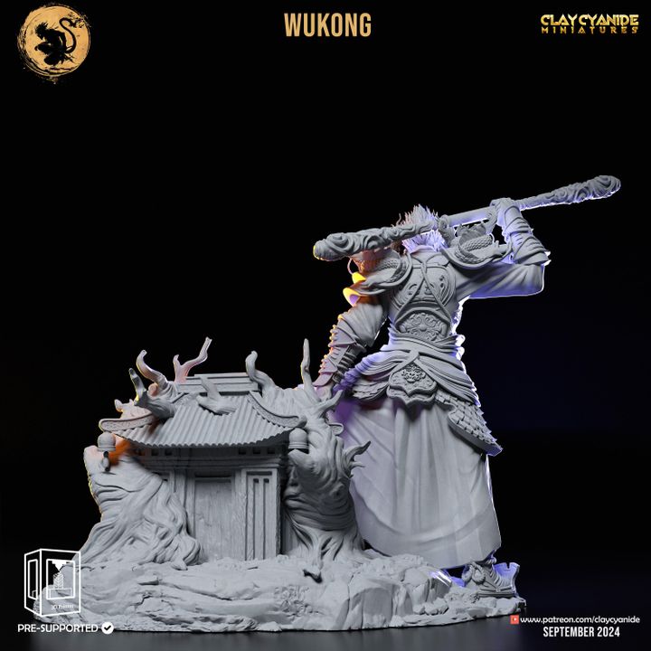 3D Printable Wukong by Clay Cyanide Miniatures