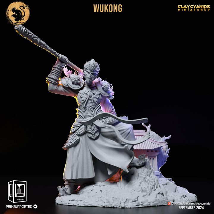 3D Printable Wukong Part 1 Bundle by Clay Cyanide Miniatures