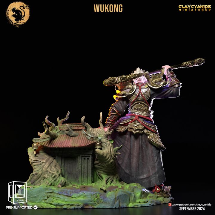 3D Printable Wukong Part 1 Bundle by Clay Cyanide Miniatures