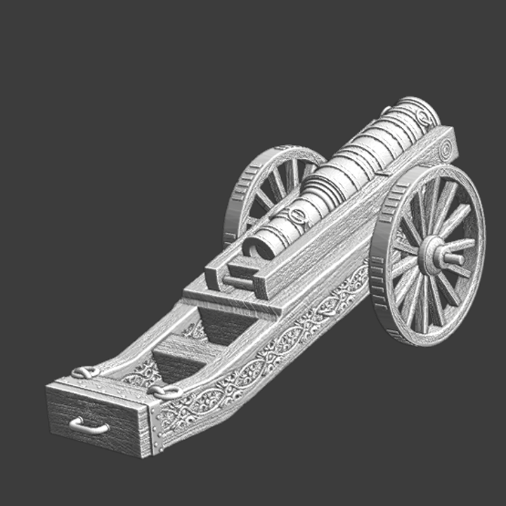 3D Printable Medieval Imperial Cannon - Wargaming model by Northern ...