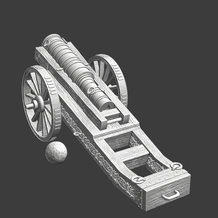 3D Printable Medieval Imperial Cannon - Wargaming model by Northern ...
