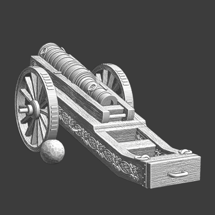 3D Printable Medieval Imperial Cannon - Wargaming model by Northern ...