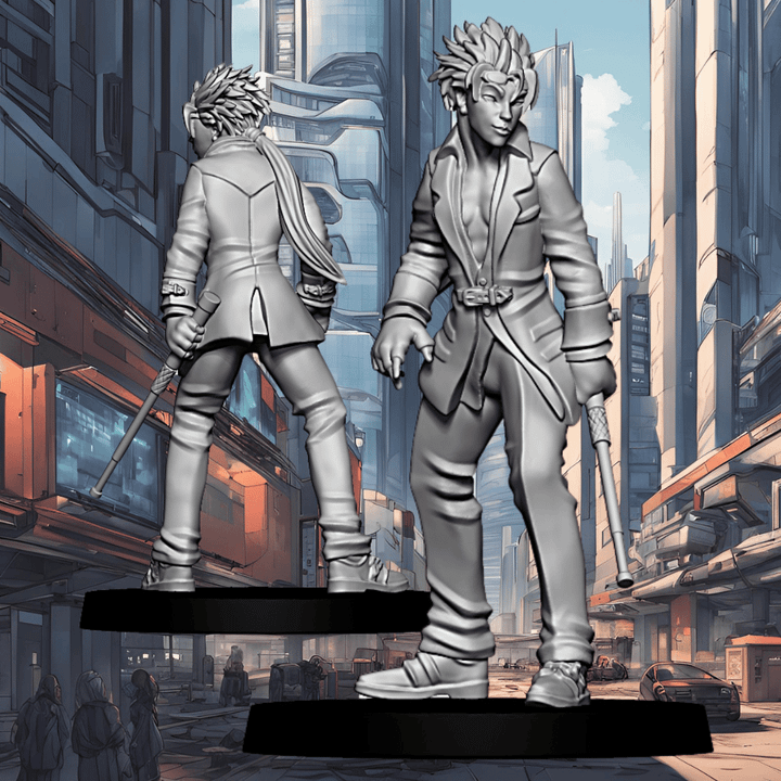 3D Printable Corporate Mafia - The Terks (40mm scale JRPG Miniatures ...