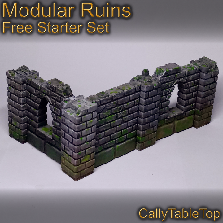 3D Printable Modular Ancient Ruins - Starter Set by Cally Tabletop