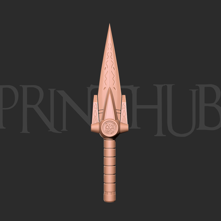 3D Printable MMPR - Blue Ranger Power lance 3d print model by Printhub