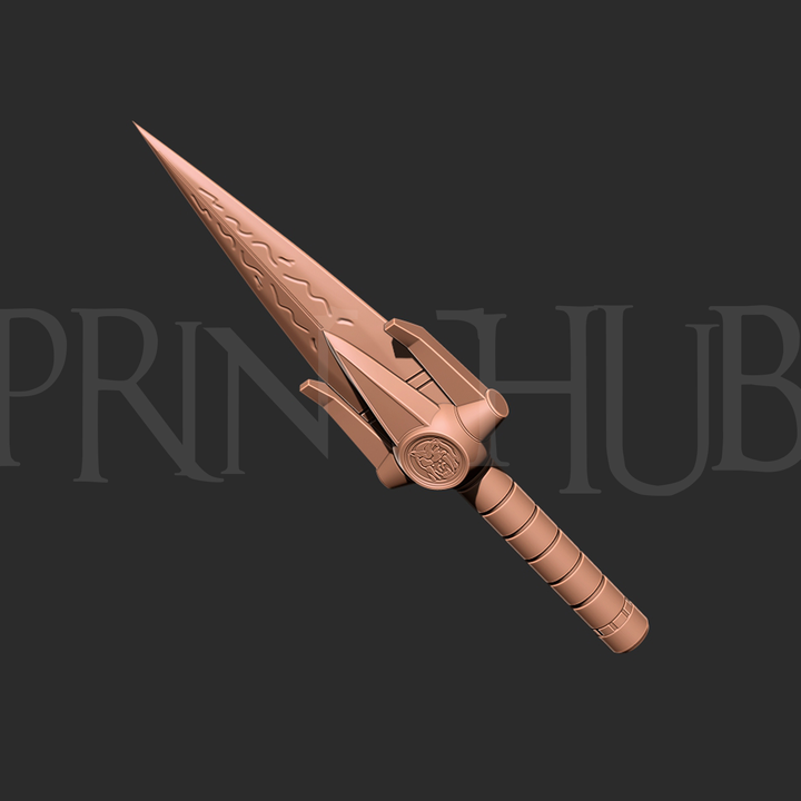 3D Printable MMPR - Blue Ranger Power lance 3d print model by Printhub