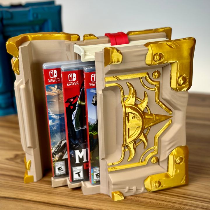 3D Printable The Crusader's Tome - Nintendo Switch Game Case by Holoprops