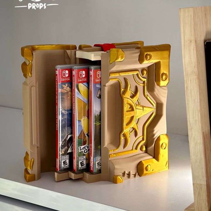 3D Printable The Crusader's Tome - Nintendo Switch Game Case by Holoprops