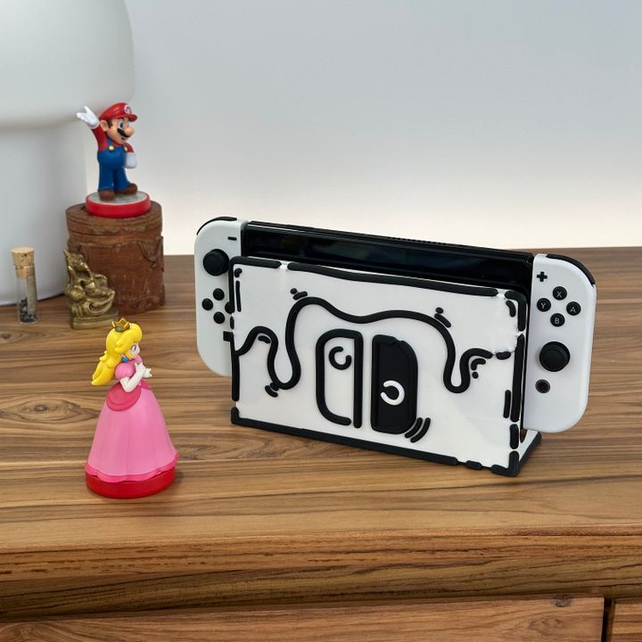 3D Printable Doodle Nintendo Switch Faceplate by Holoprops
