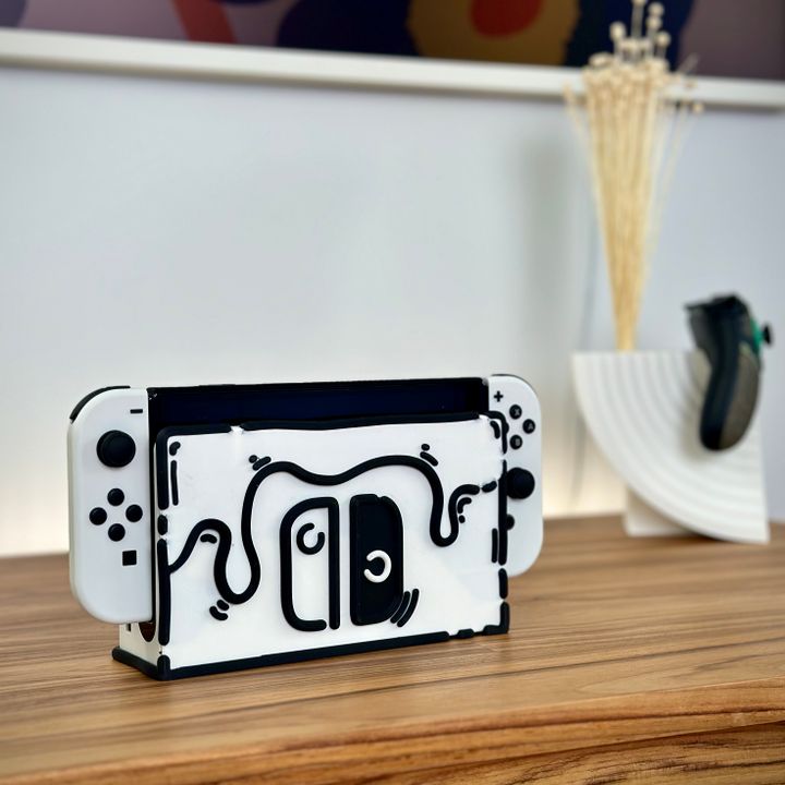 3D Printable Doodle Nintendo Switch Faceplate by Holoprops