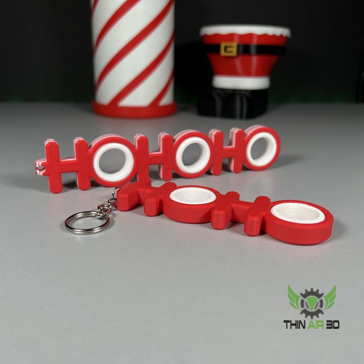 3D Printable Holiday Spinner Keychain Fidgets - Fidget Spinners by Thin ...