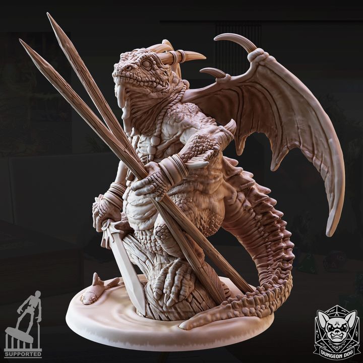 3D Printable Lizard King (Demon) by Dungeon Dog
