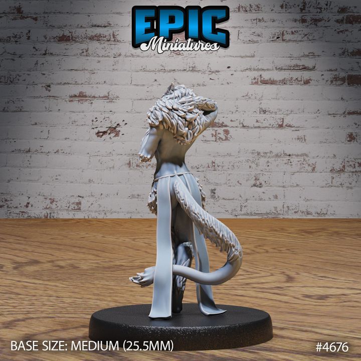 3D Printable Werewolf Female Set / Woman Wolf Hybrid / Chaotic Humanoid ...