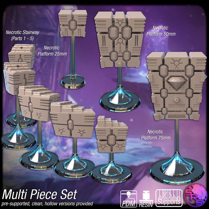 3D Printable Crystal Islands Terrain Set by SRS Studios