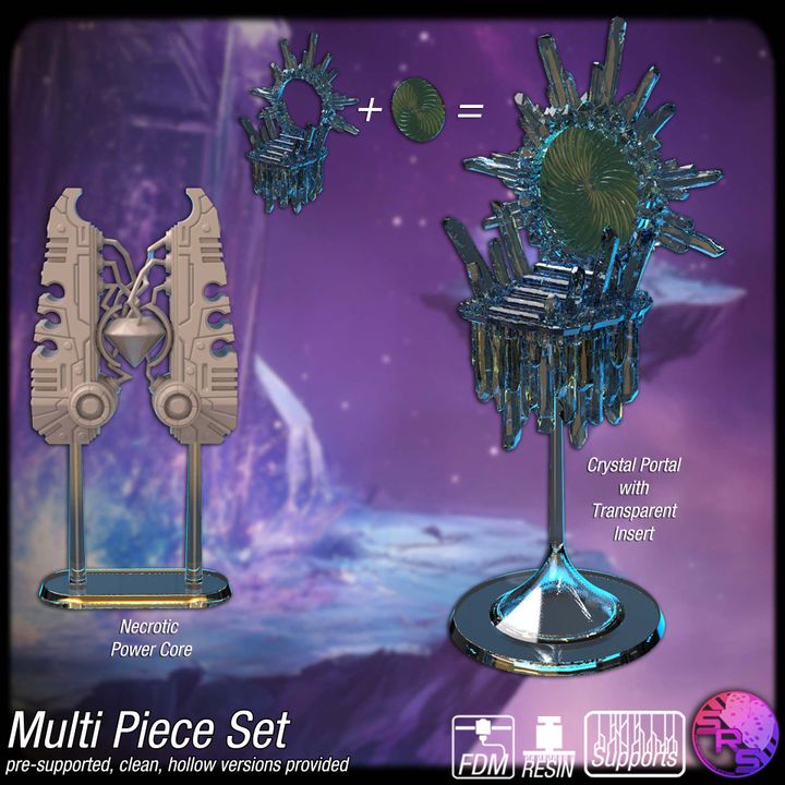 3D Printable Crystal Islands Terrain Set by SRS Studios