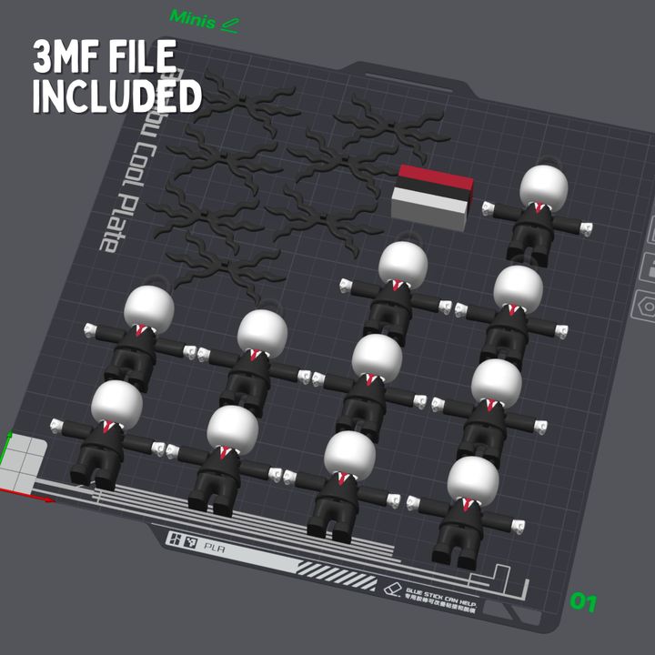 3D Printable 3D Printable Slenderman STL and 3MF Files by Brandon