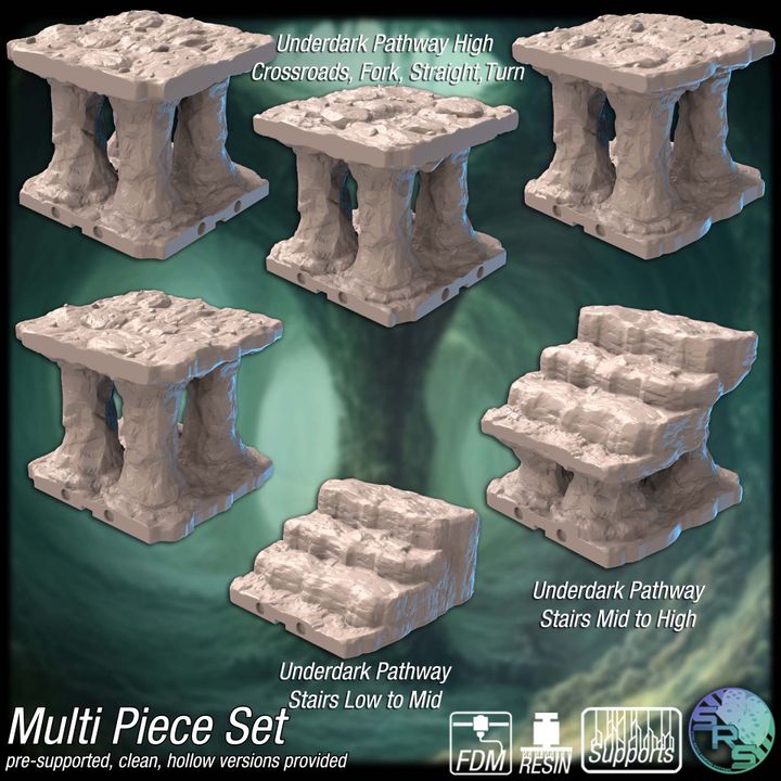 3D Printable Underdark Terrain Set by Sync Ratio Systems