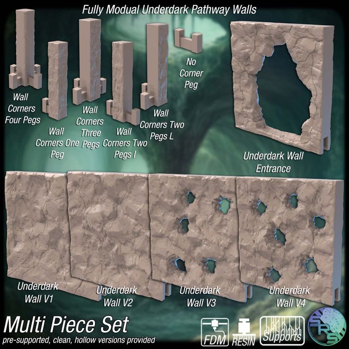 3D Printable Underdark Terrain Set by Sync Ratio Systems