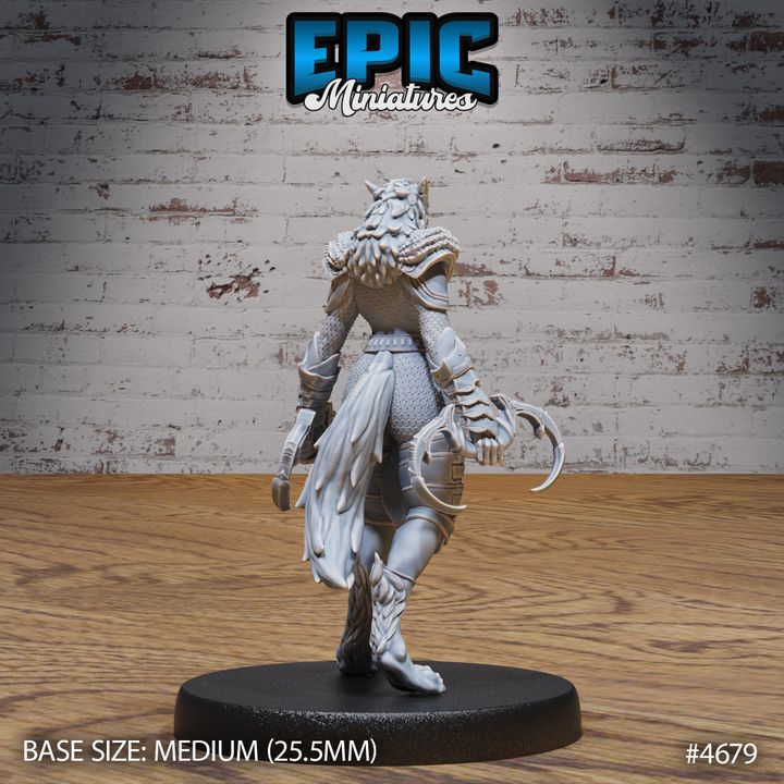 3D Printable Werewolf Armored Female / Woman Wolf Hybrid / Chaotic ...