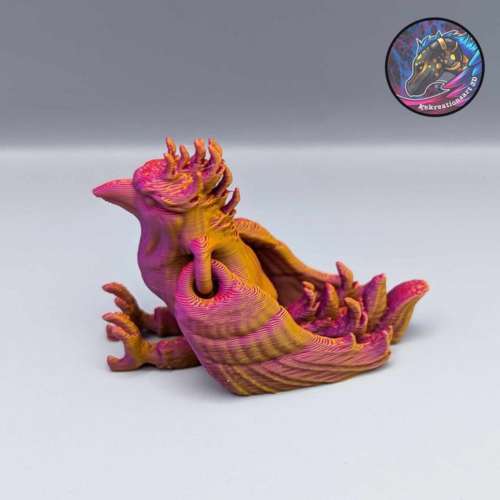 3D Printable Baby Flexi Phoenix Keychain by Kirsten M