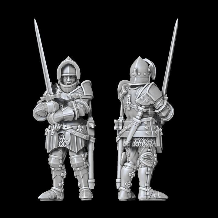 3D Printable Anglo-Scots Foot Knight by Ludus Bellum